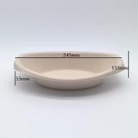 China Microwave Safe Oval Biodegradable Bagasse Tableware Oilproof Bowls For Noodle for sale