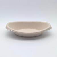 China Microwave Safe Oval Biodegradable Bagasse Tableware Oilproof Bowls For Noodle for sale