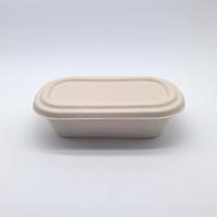 China Greaseproof Oval Biodegradable Bagasse Tableware Bento Box For Salad for sale
