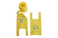 China PLA Biodegradable Diaper Garbage Bag 13 Gallon T Shirt Shape Compostable Trash Bags for sale