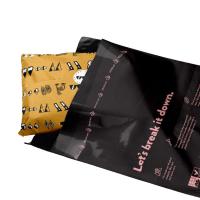 China Black Starch Compostable Poly Mailers , Straight Top Biodegradable Shipping Bags for sale
