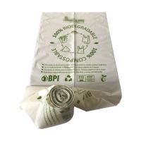 China Sturdy BPI Biodegradable Garbage Bag White Color For Kitchen for sale