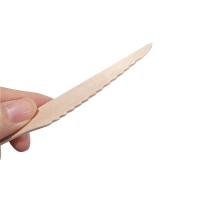 China OEM Biodegradable Birch Wooden Cutlery Set 160mm Knife Compostable Disposable Utensils for sale