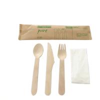 China OEM Biodegradable Birch Wooden Cutlery Set 160mm Knife Compostable Disposable Utensils for sale
