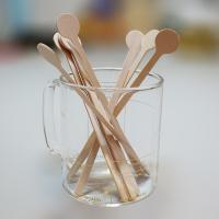 China Wooden Round Biodegradable Cutlery Coffee Stirrer Sustainable for sale