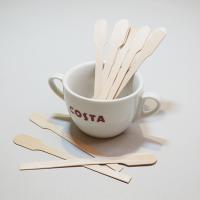 China Wooden Round Biodegradable Cutlery Coffee Stirrer Sustainable for sale