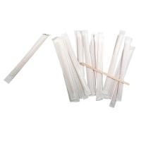 China Natural Birch Wood Coffee Stir Sticks 100mm 2mm Individually Wrapped Disposable Biodegradable for sale