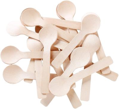 China Practical Wood Biodegradable Cutlery Spoon 100mm For Ice Cream for sale
