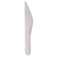 China White Smooth Paper Biodegradable Cutlery Forks Knives Spoons 6.3 Inch Practical for sale