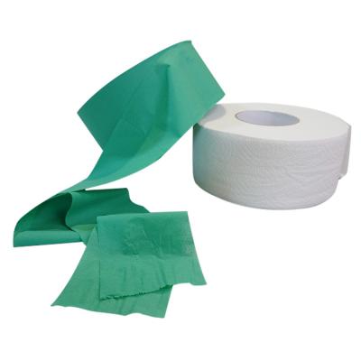 China Biodegradable 2 Ply Jumbo Colored Toilet Paper 92x115mm 500g Roll Virgin Wood Pulp for sale