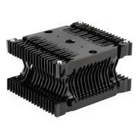 China Black Skived Fin Heat Sink The Perfect Cooling Solution for Aluminum Base Sizes 10-200mm for sale