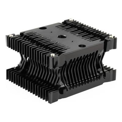 China Black Skived Fin Heat Sink The Perfect Cooling Solution for Aluminum Base Sizes 10-200mm for sale