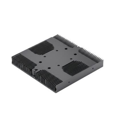 China Skiving Process Skived Fin Heat Sink Featuring Base Size 10-200mm Black Finish Suitable for Electronic Cooling Solutions for sale