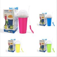China Lid DIY Slushie Maker Cup Magic Slushy Maker Squeeze Cup Summer Quick Frozen Cooling Smoothie Pinch Cup for sale