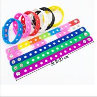 China Personalized Silicone Rubber Wristband Bracelet with Holes Customizable and Durable for sale