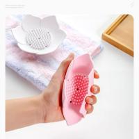China Modern Bathroom Soap Holder with Double Layer Flower Design and Non Slip Silicone Tray for sale