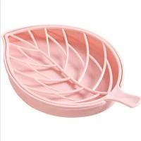 China Modern Bathroom Soap Holder with Double Layer Flower Design and Non Slip Silicone Tray for sale