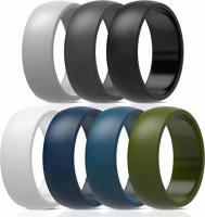 China Moulding Silicone Wedding Ring for Men 8.7mm Wide Rubber Wedding Band 2.5mm Thick for sale