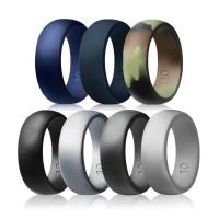 China Moulding Silicone Wedding Ring for Men 8.7mm Wide Rubber Wedding Band 2.5mm Thick for sale
