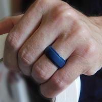 China Processing Service Moulding OEM Bap Free Non-Toxic Silicone Wedding Single Ring For Man for sale
