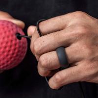 China Custom Design Eco-Friendly Silicone Rubber Finger Ring Flexible and Durable Wedding Band for sale