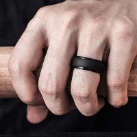 China Silicone Wedding Ring for Men 4 Packs Singles Step Edge Sleek Design Metallic Black and Camo for sale