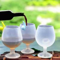 China Travel Creative Disposable Silicone Wine Cup for Outdoor Camping Standing Goblet for sale