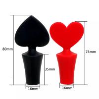China Fresh-keeping Gel Cork Silicone Bottle Stopper Cute Top Poker Bar Accessories Wine Pourer for sale