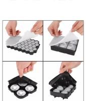 China 6-hole Round Ice Ball Mold with Honeycomb Square Ice Tray and Diamond Ice Cube Tray for sale