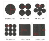 China Non Slip EVA Table Leg Calming Furniture Protector Pad Custom Die Cut Black Table Adhesive for sale