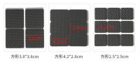 China Custom Size Furniture Accessories EVA Rubber Sofa Table Legs Pads with Self Adhesive for sale