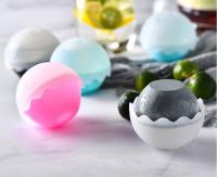 China Custom Food Grade Silicone Ice Cube Ball Wine Round Ice Sphere Ball Whiskey Ice Ball Mold Maker for sale