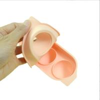 China Silicone Ice Cube Tray Molds Crystal Clear 4 Cavity Portable Round Ball Sphere Maker for sale