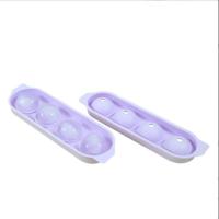 China Silicone Ice Cube Tray Molds Crystal Clear 4 Cavity Portable Round Ball Sphere Maker for sale