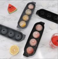 China Hot Stocked Silicone Ice Ball Maker Easy Release Reusable Sphere Cube Tray for Whiskey for sale