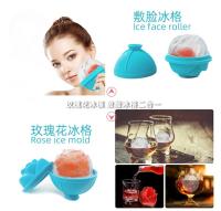 China Ice Cream Tools Silicone Mold Rose Flower Shape Ice Ball Face Ice Roller for Benefit for sale