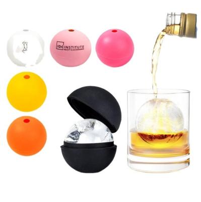 China S M L Size Silicone Ice Ball for Sustainable Whiskey Single Hole Design Printable Logo for sale