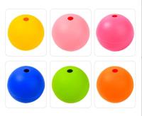 China S M L Size Silicone Ice Ball for Sustainable Whiskey Single Hole Design Printable Logo for sale