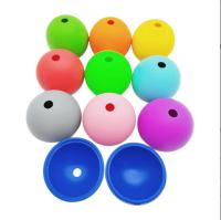 China S M L Size Silicone Ice Ball for Sustainable Whiskey Single Hole Design Printable Logo for sale