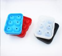 China Silicone 6 Hole Round Ice Cube Mold for Sustainable and Versatile Ice Cream Tools for sale