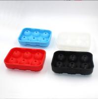 China Silicone 6 Hole Round Ice Cube Mold for Sustainable and Versatile Ice Cream Tools for sale