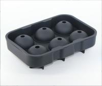China Silicone 6 Hole Round Ice Cube Mold for Sustainable and Versatile Ice Cream Tools for sale