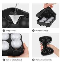 China Effortlessly Make Whiskey Round Balls with Reusable Silicone Ice Cube Tray for sale