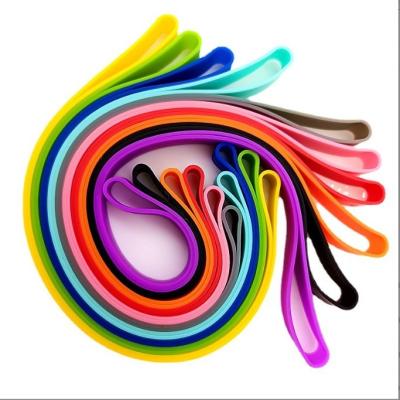 China Custom Silicone Bracelets Durable Flexibility Fixed Book Boxes Bottle Pot Rubber Band for sale