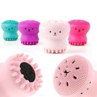 China Deep Pore Exfoliating Silicone Facial Cleansing Brush with Octopus Shape and Stocked for sale