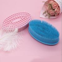 China Easy to Clean Loofah Skin with Silicone Body Scrubber and Exfoliating Shower Bath Brush for sale