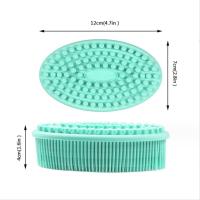 China Easy to Clean Loofah Skin with Silicone Body Scrubber and Exfoliating Shower Bath Brush for sale