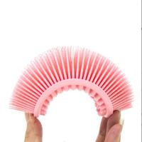 China Easy to Clean Loofah Skin with Silicone Body Scrubber and Exfoliating Shower Bath Brush for sale