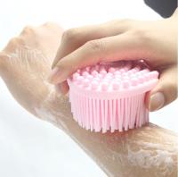 China Easy to Clean Loofah Skin with Silicone Body Scrubber and Exfoliating Shower Bath Brush for sale