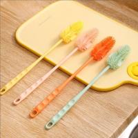 China Stocked TPR PP Silicone Bottle Cleaning Brush for Washing Baby Bottles Long Handle for sale
